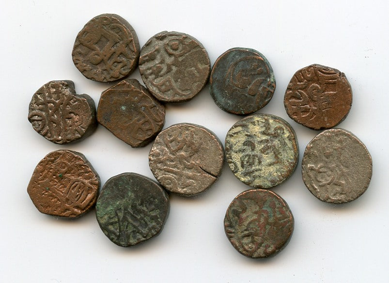 Lot of 12 billon and bronze, various rulers, 1150-1300, Kingdoms in Ce ...