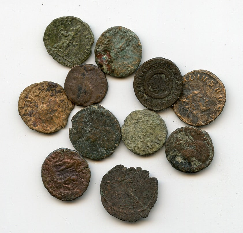 Lot of 11 various Roman coins, 3rd-4th century AD, Roman Empire – NumisMall