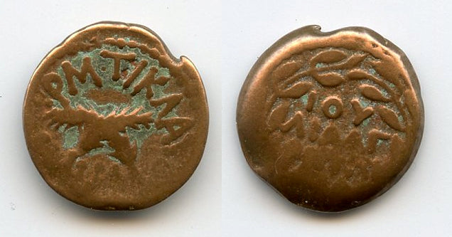 Nice prutah of Procurator Antonius Felix (52-59 CE), Ancient Judaea ...