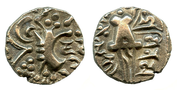 Debased gold stater of Vinayaditya, 5th century, Huns (Kidarites) of J ...