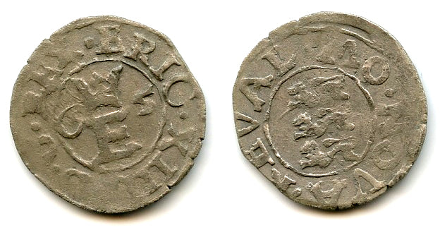 Silver schilling of Eric XIV (1560-1568), 1565, Reval mint, Sweden ...