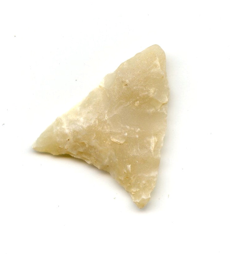 Chalcedony shallow concave base triangle point, North Africa, late Neo ...
