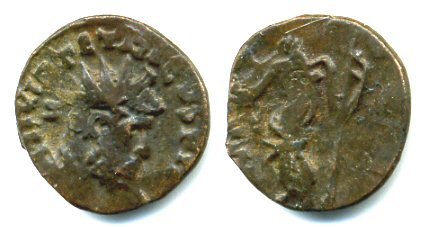 Bronze barbarous radiate, imitating Tetricus I (270-273 AD), struck ca ...