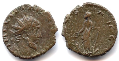 Ancient barbarous radiate of Tetricus I, c.270-280 AD, Salus type, Rom ...