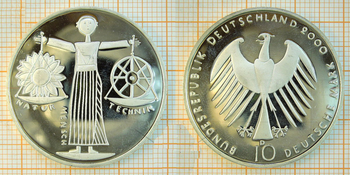Germany - proof silver 10 marks in the original sealed mint packet - 2 ...