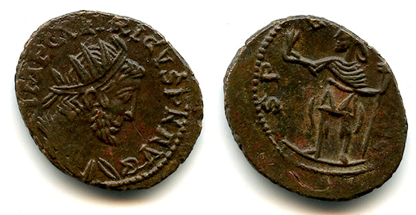 Rare barbarous radiate, SPES/VIRTVS hybrid, ca.270-280 AD, Roman Gaul ...