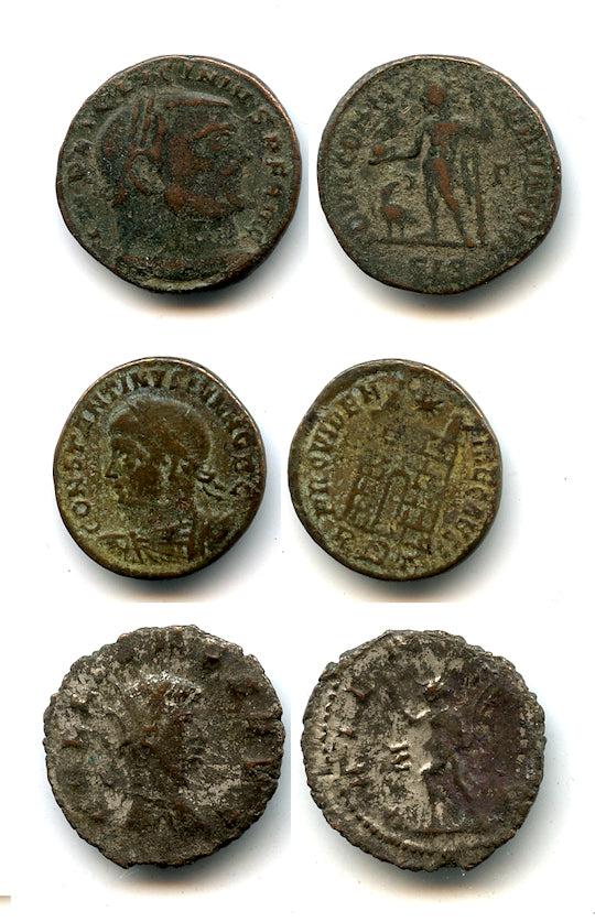 Lot of 3 nicer Roman coins, 3rd-4th century AD, Roman Empire – NumisMall