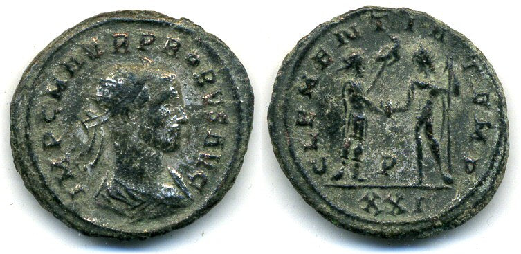 CLEMENTIA antoninianus of Probus (276-282 CE), Cyzicus, Roman Empire ...